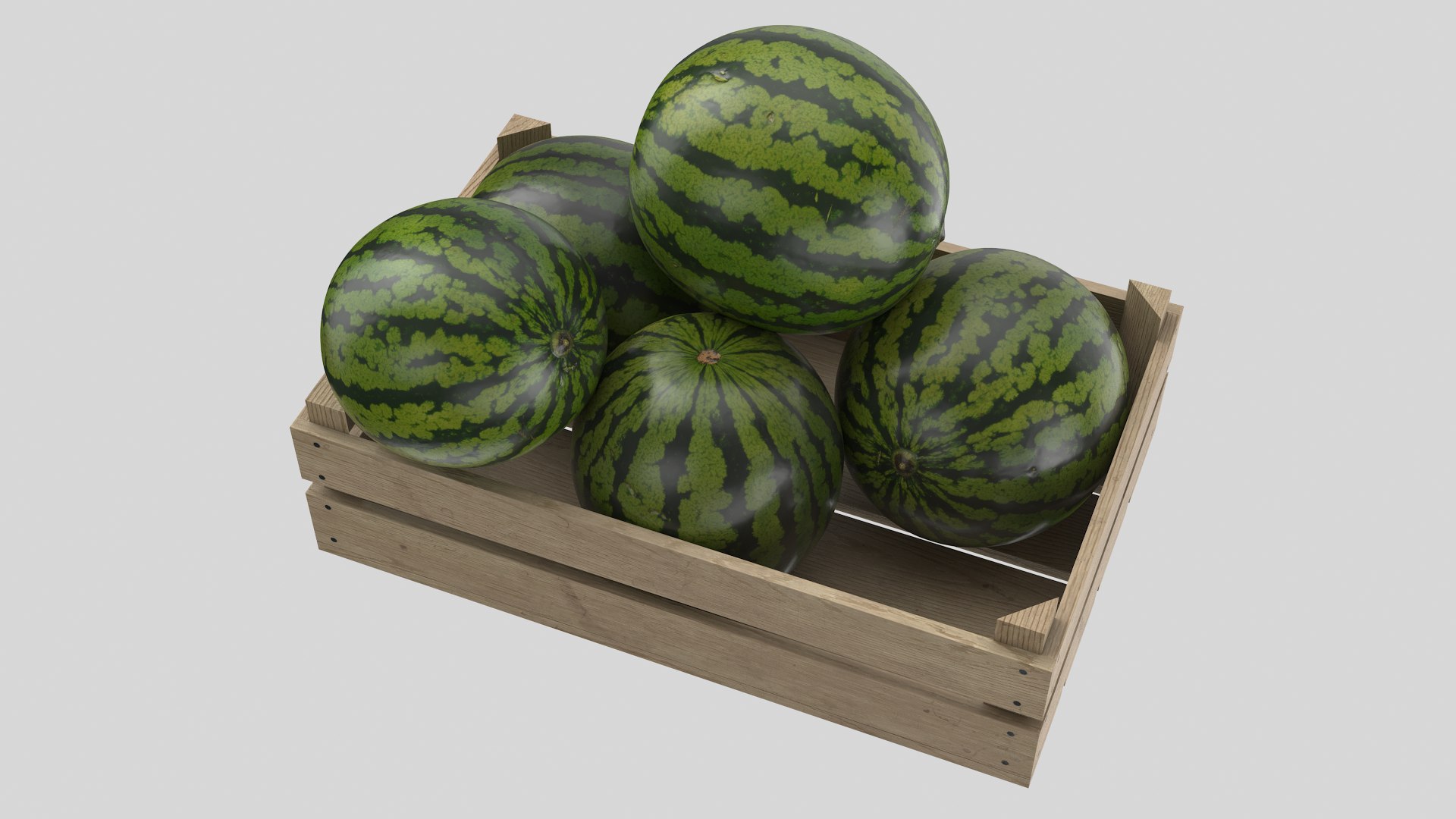 Watermelon Crate Model - TurboSquid 1887958