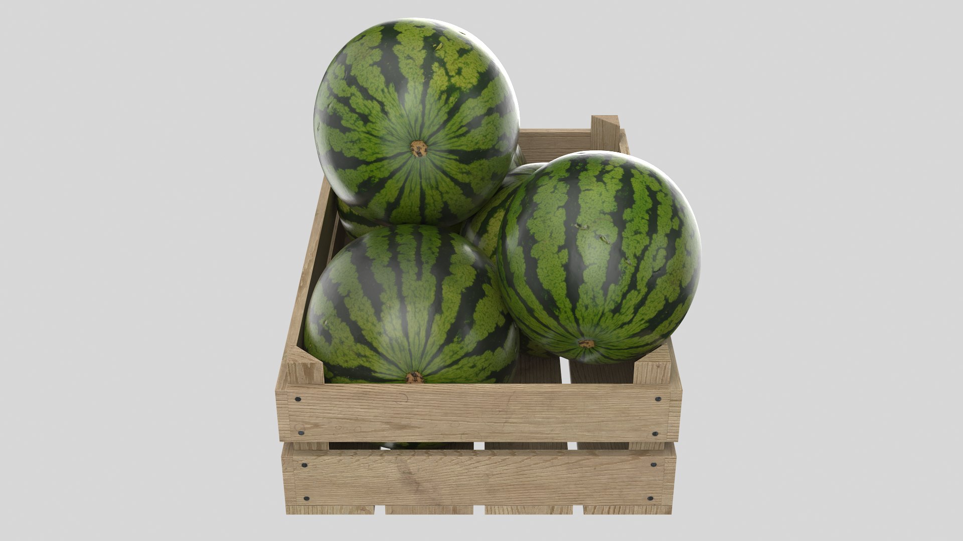 Watermelon Crate Model - TurboSquid 1887958