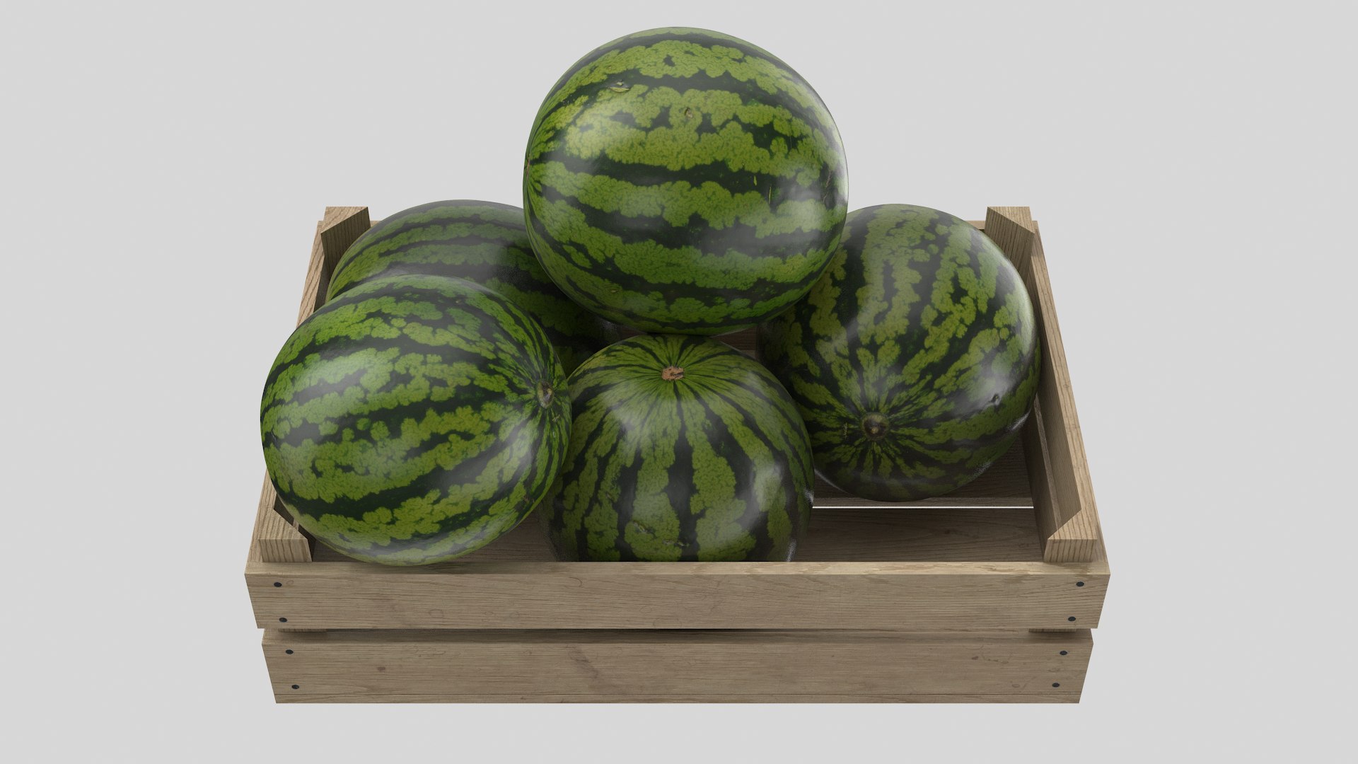 Watermelon Crate Model - TurboSquid 1887958