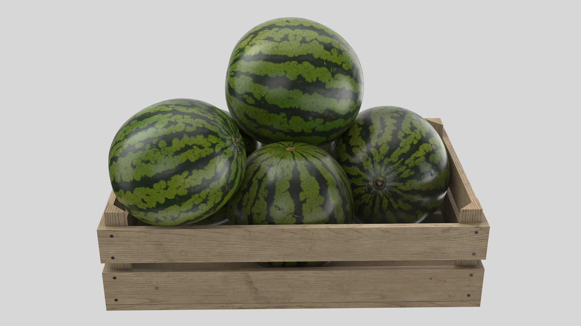 Watermelon Crate Model - TurboSquid 1887958