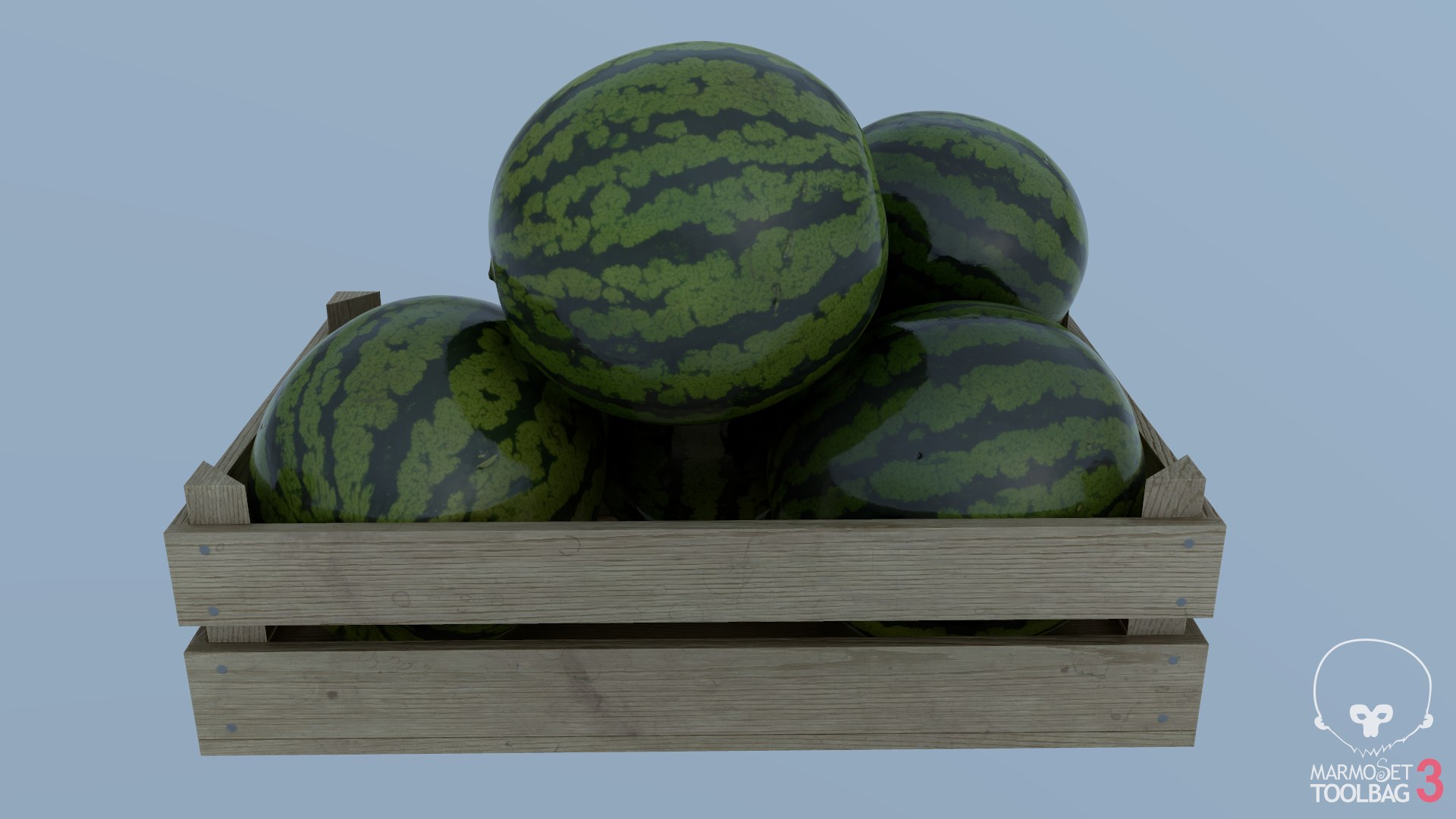 Watermelon Crate Model - TurboSquid 1887958
