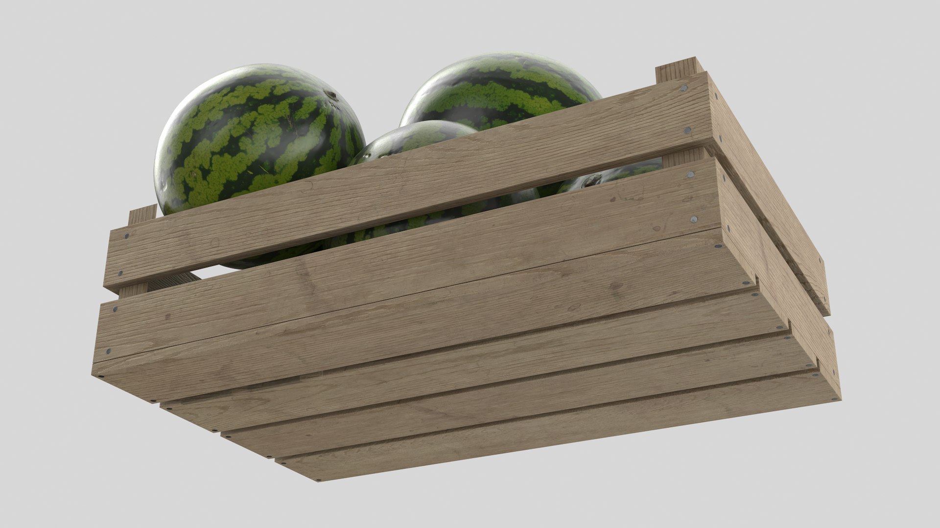 Watermelon Crate Model - TurboSquid 1887958
