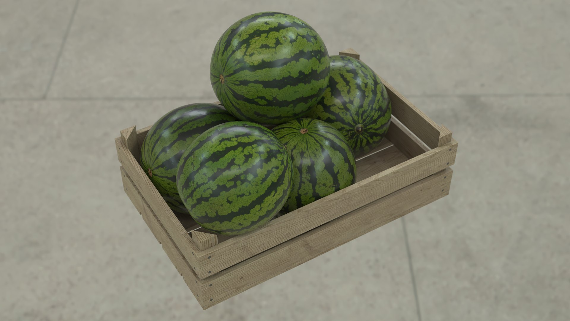 Watermelon Crate Model - TurboSquid 1887958