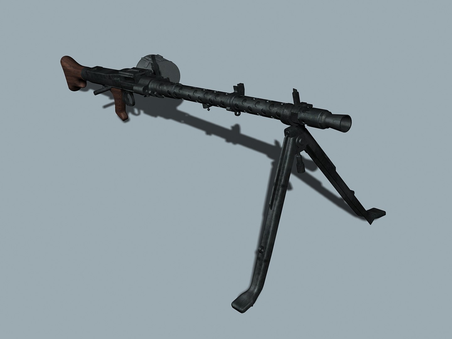 wwii german mg34 3d model
