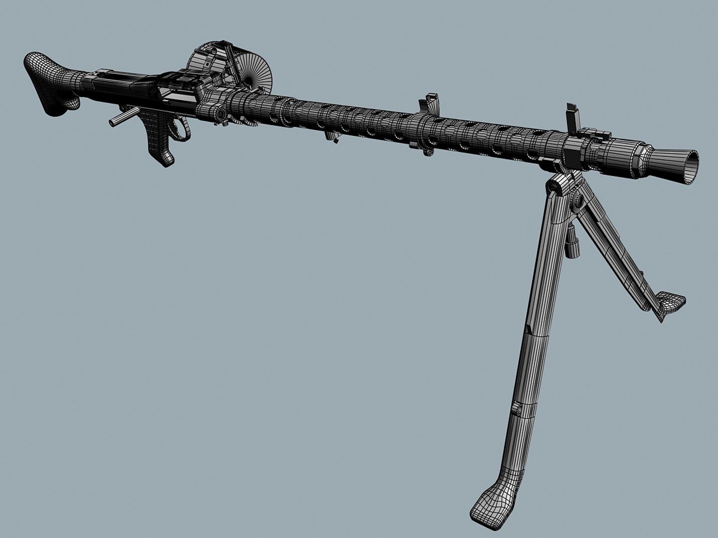 wwii german mg34 3d model