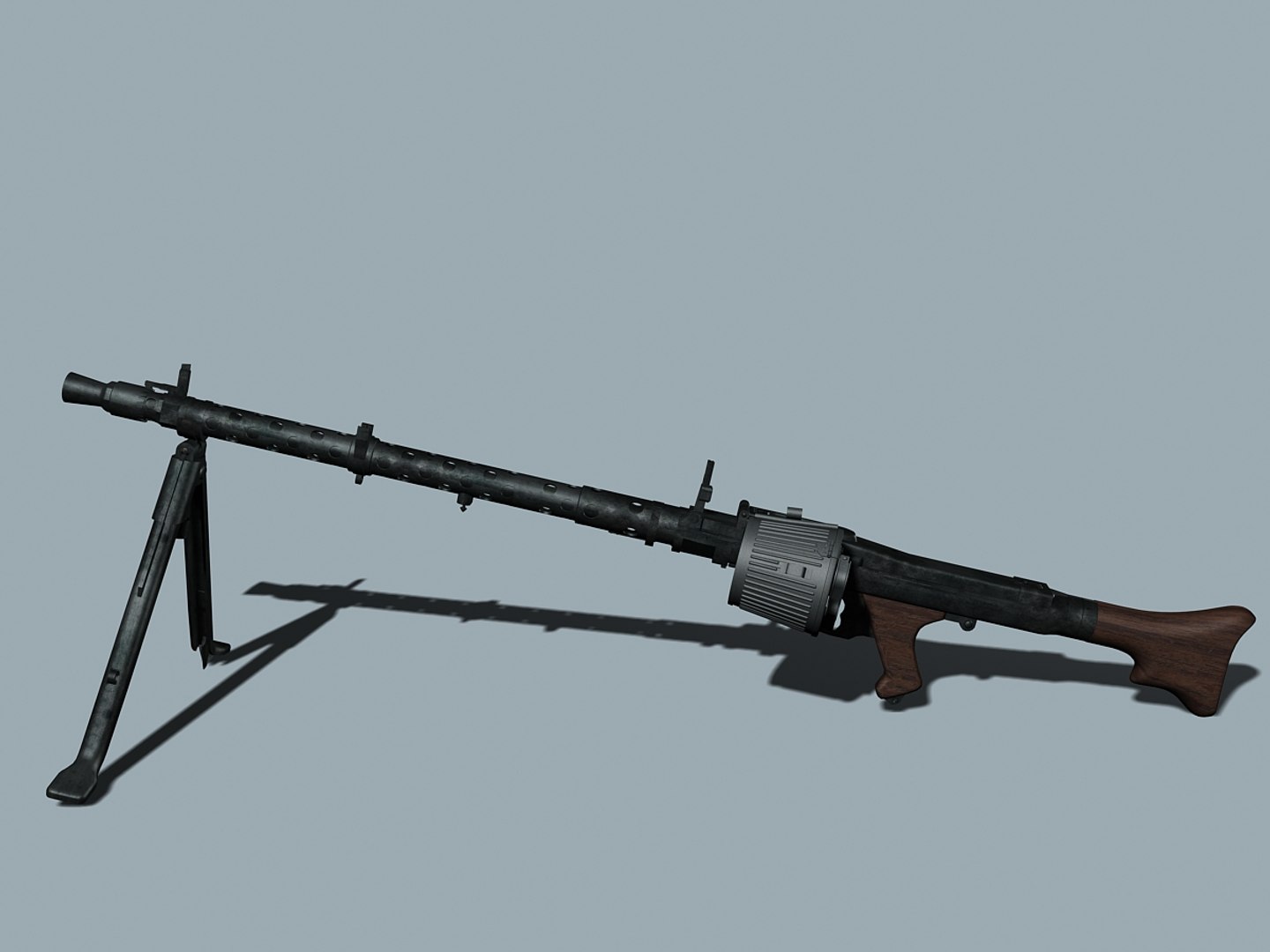 wwii german mg34 3d model