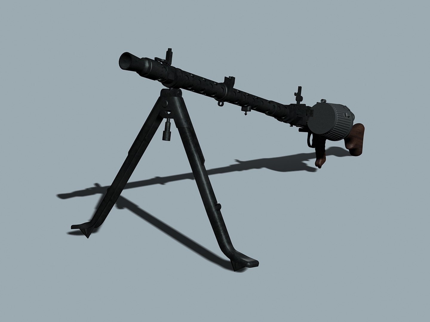 wwii german mg34 3d model