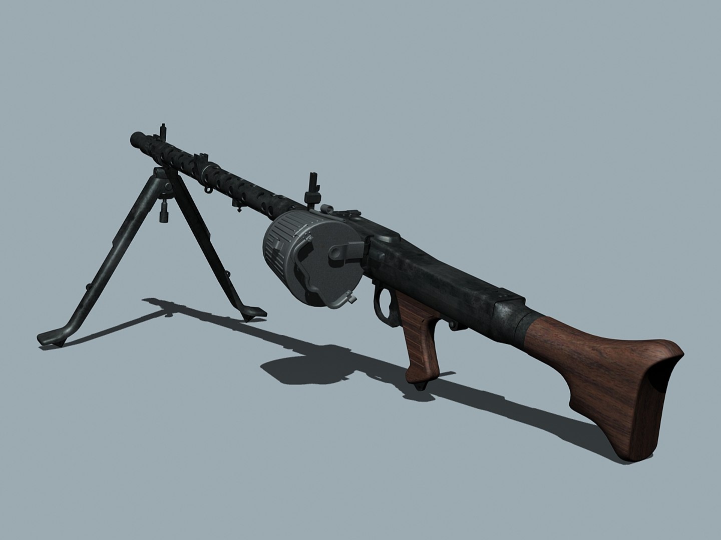 wwii german mg34 3d model