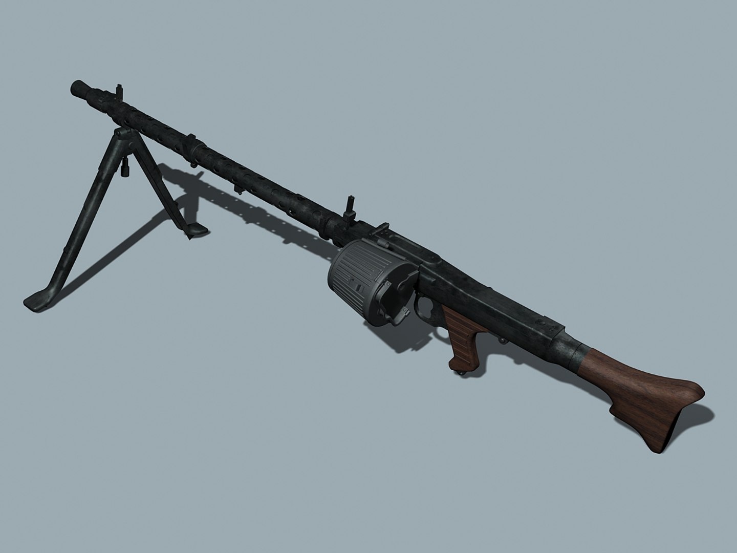 wwii german mg34 3d model