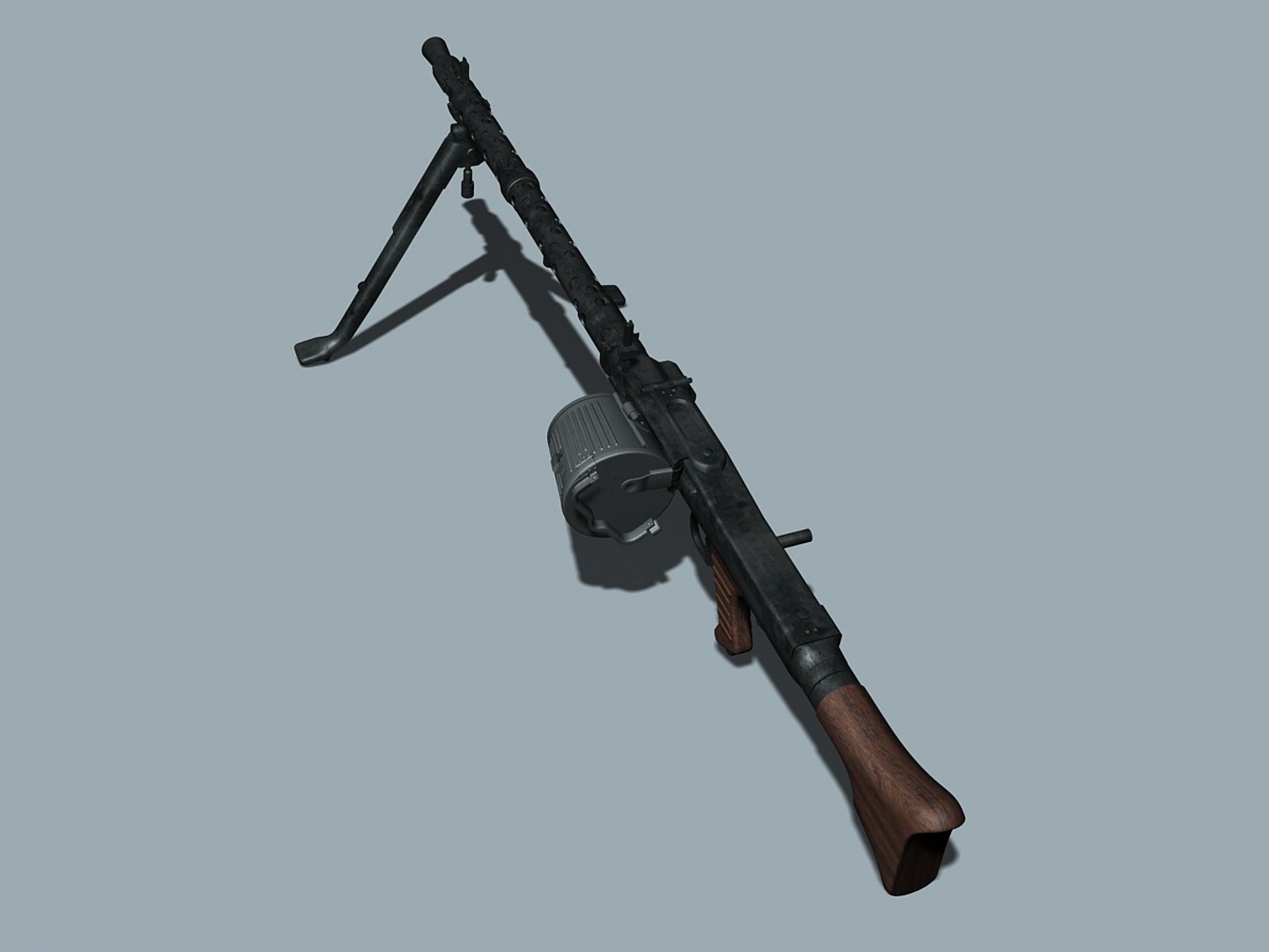 wwii german mg34 3d model