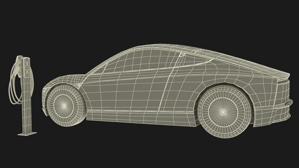 modelo 3d Taxi robot Tesla con cargador - TurboSquid 2325126