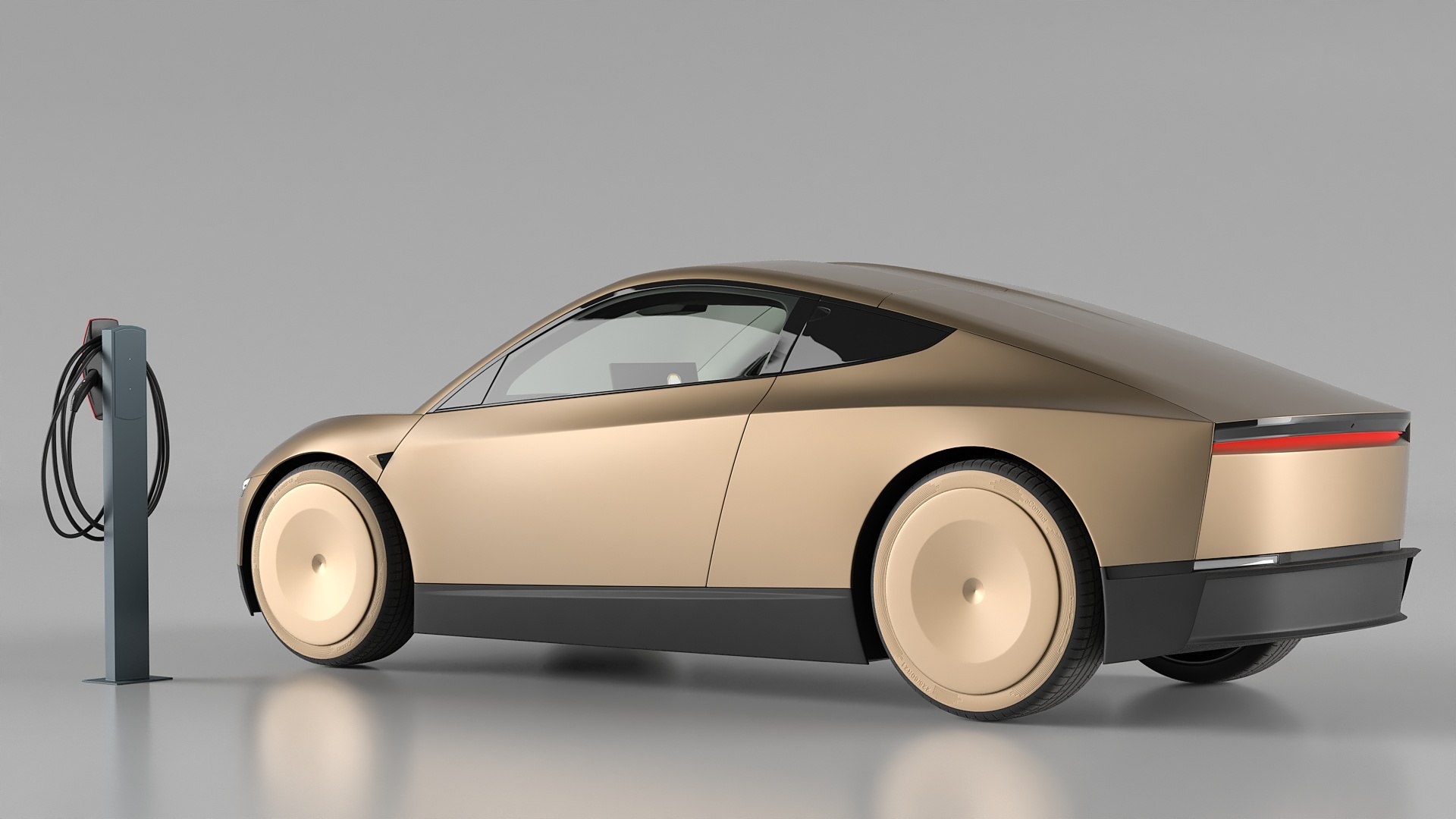 3D Tesla Cybercab Robotaxi With Charger - TurboSquid 2325126