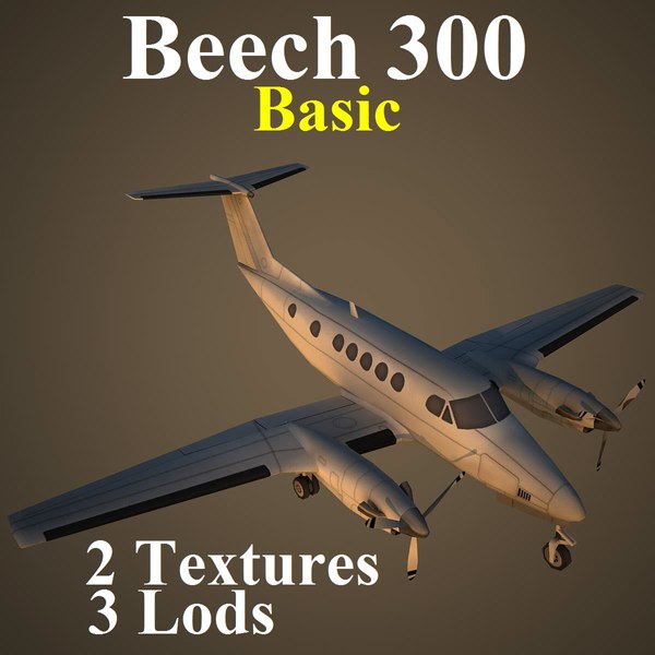 3d model beech 58 basic aircraft