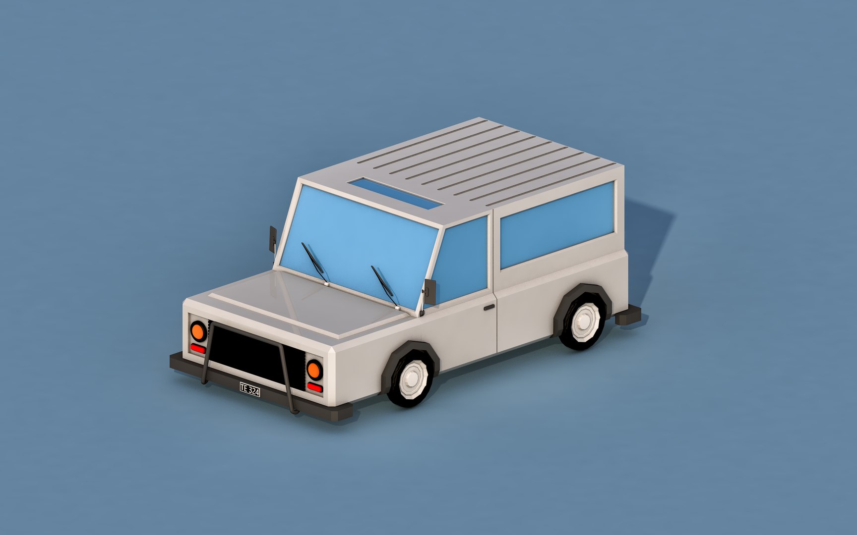 Car Cartoon Wrangler 3D Model - TurboSquid 1344122