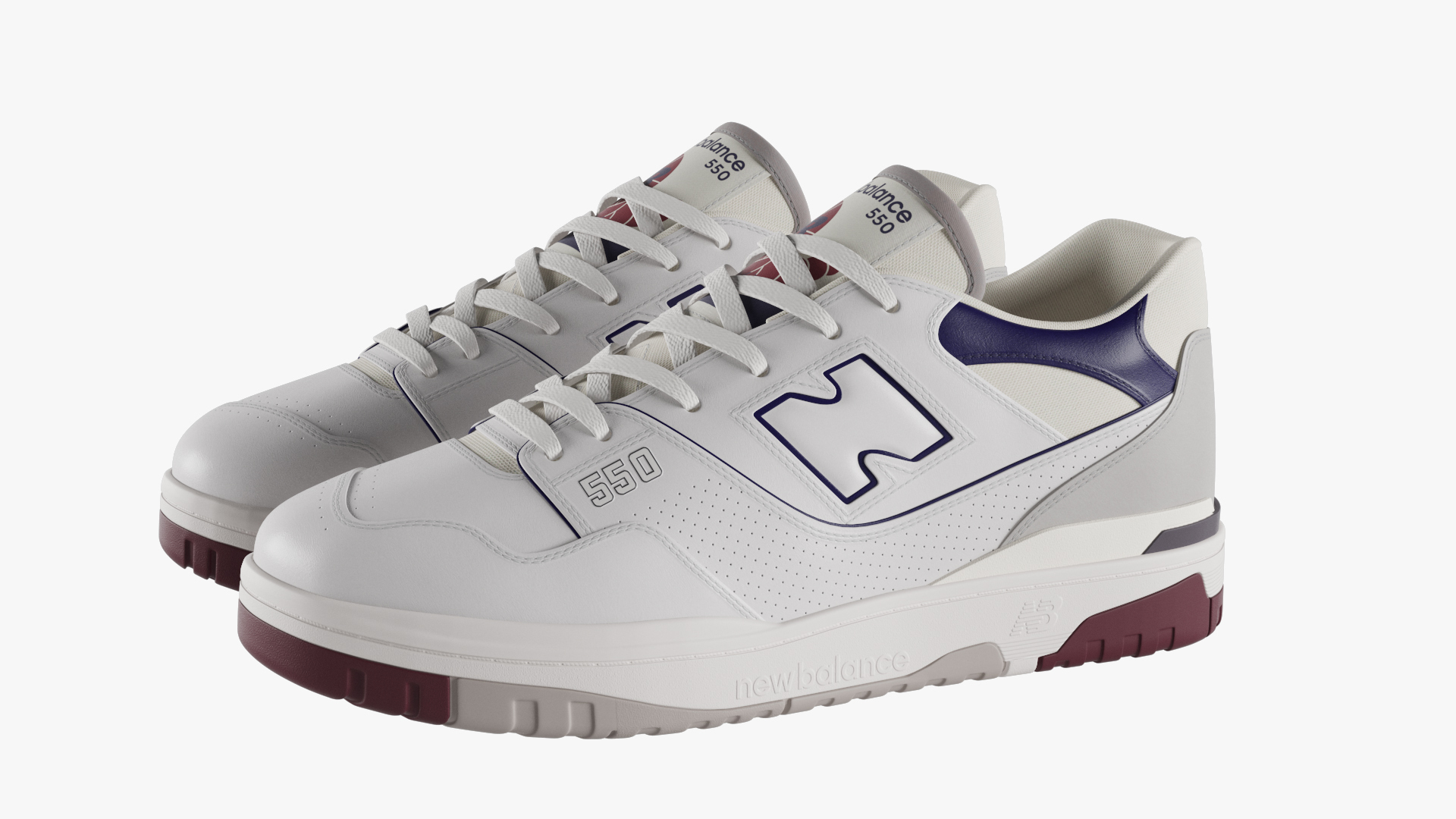 3D New Balance 550 Multicolor 06 - TurboSquid 1981587