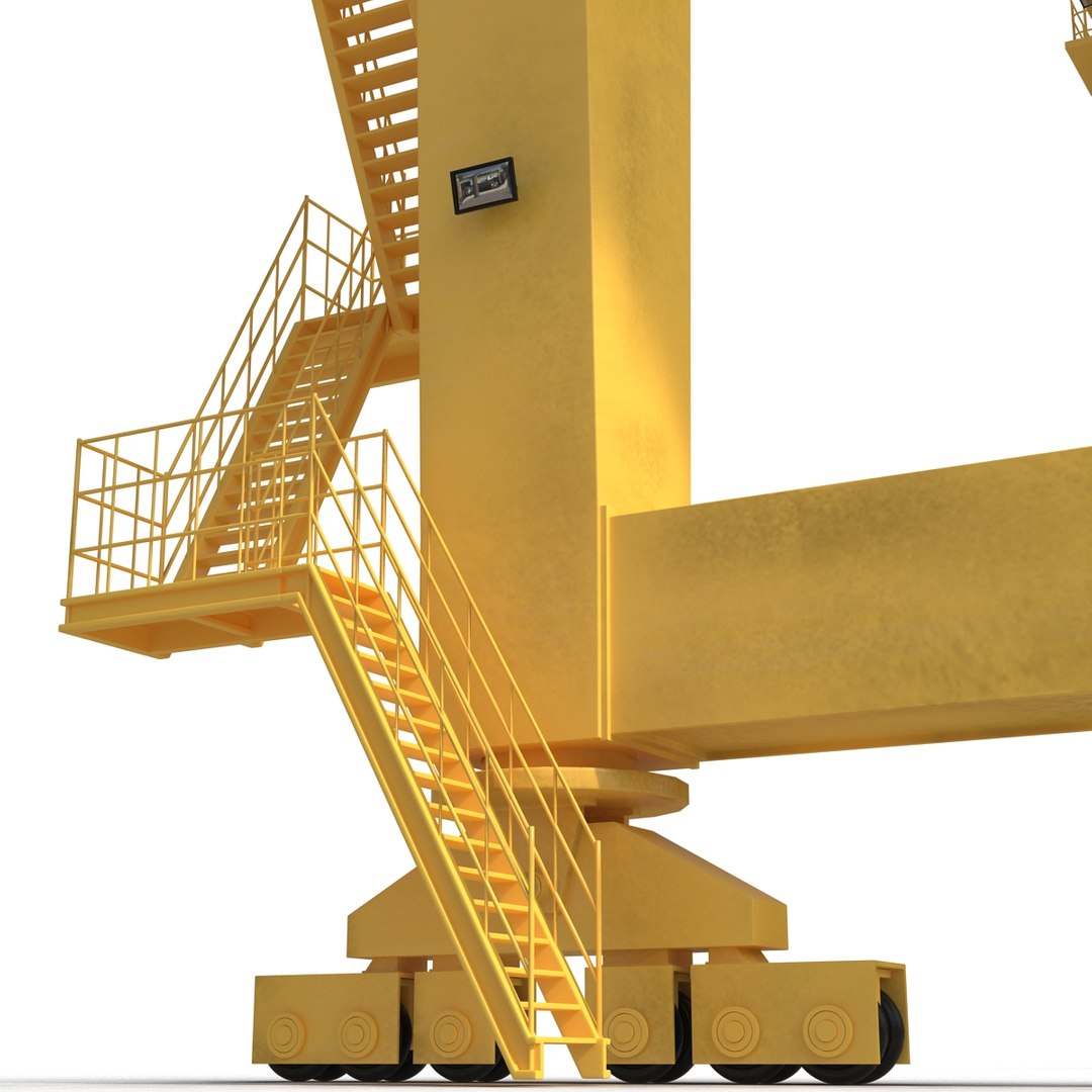 3d Model Rail Mounted Gantry Container Crane
