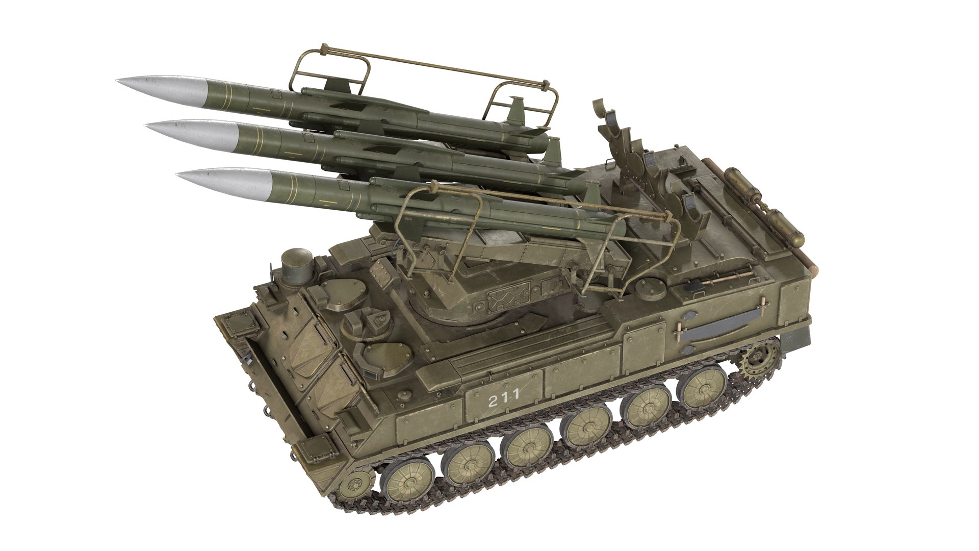 2K12 Kub Air Missile System 3D Model - TurboSquid 2273285