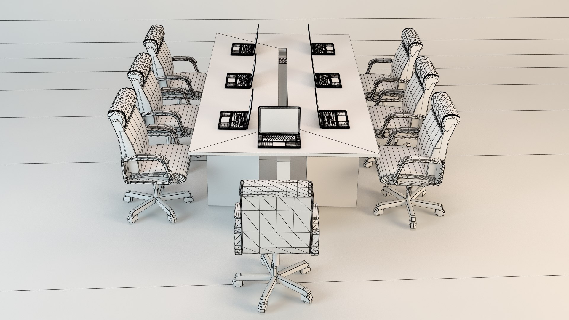 3D Conference Table - TurboSquid 1583067