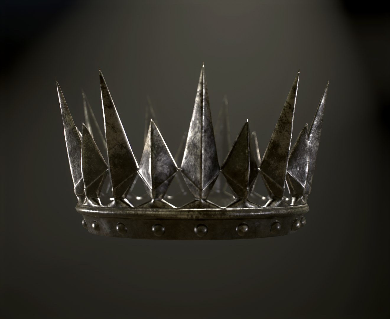 Old medieval dark crown 3D model - TurboSquid 1628585