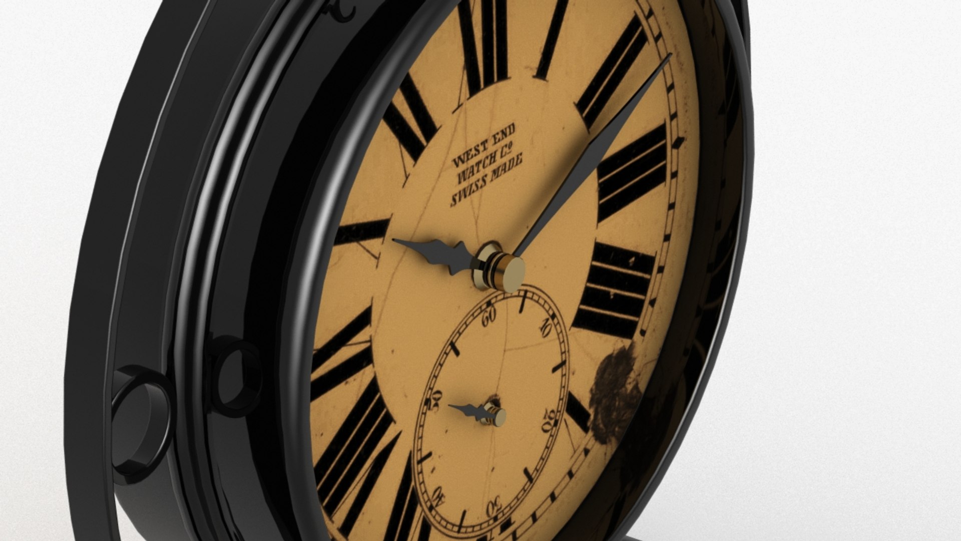 Old Antique Clock 3D Model - TurboSquid 1320424