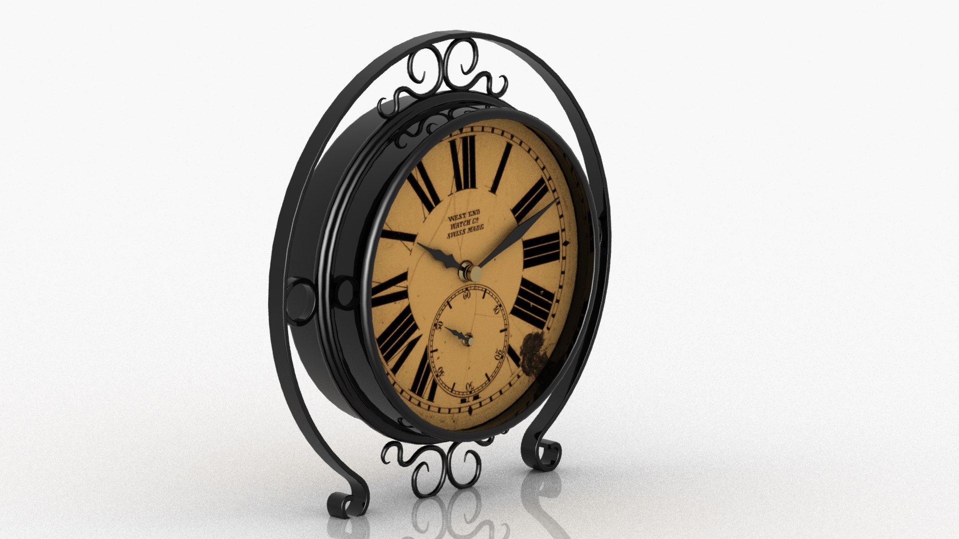 Old Antique Clock 3D Model - TurboSquid 1320424