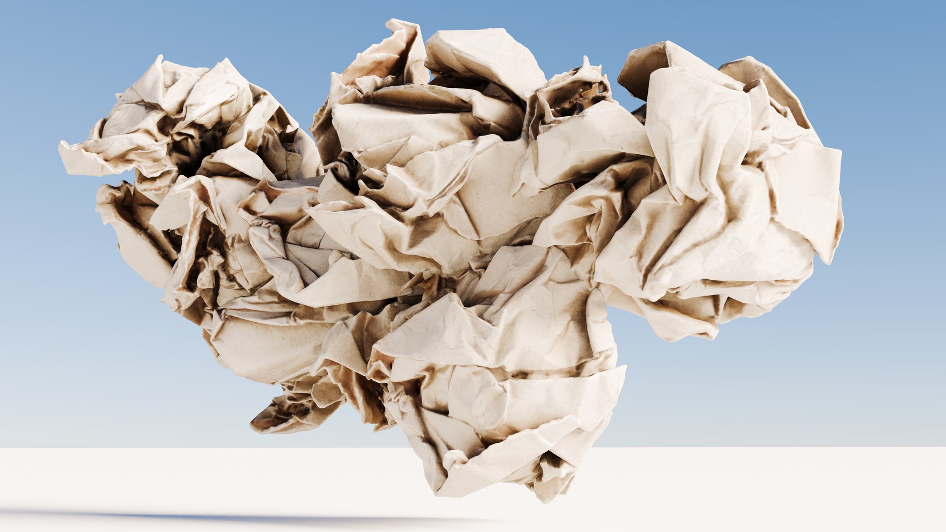 3D Scanned Crumpled Paper Model - TurboSquid 2257618