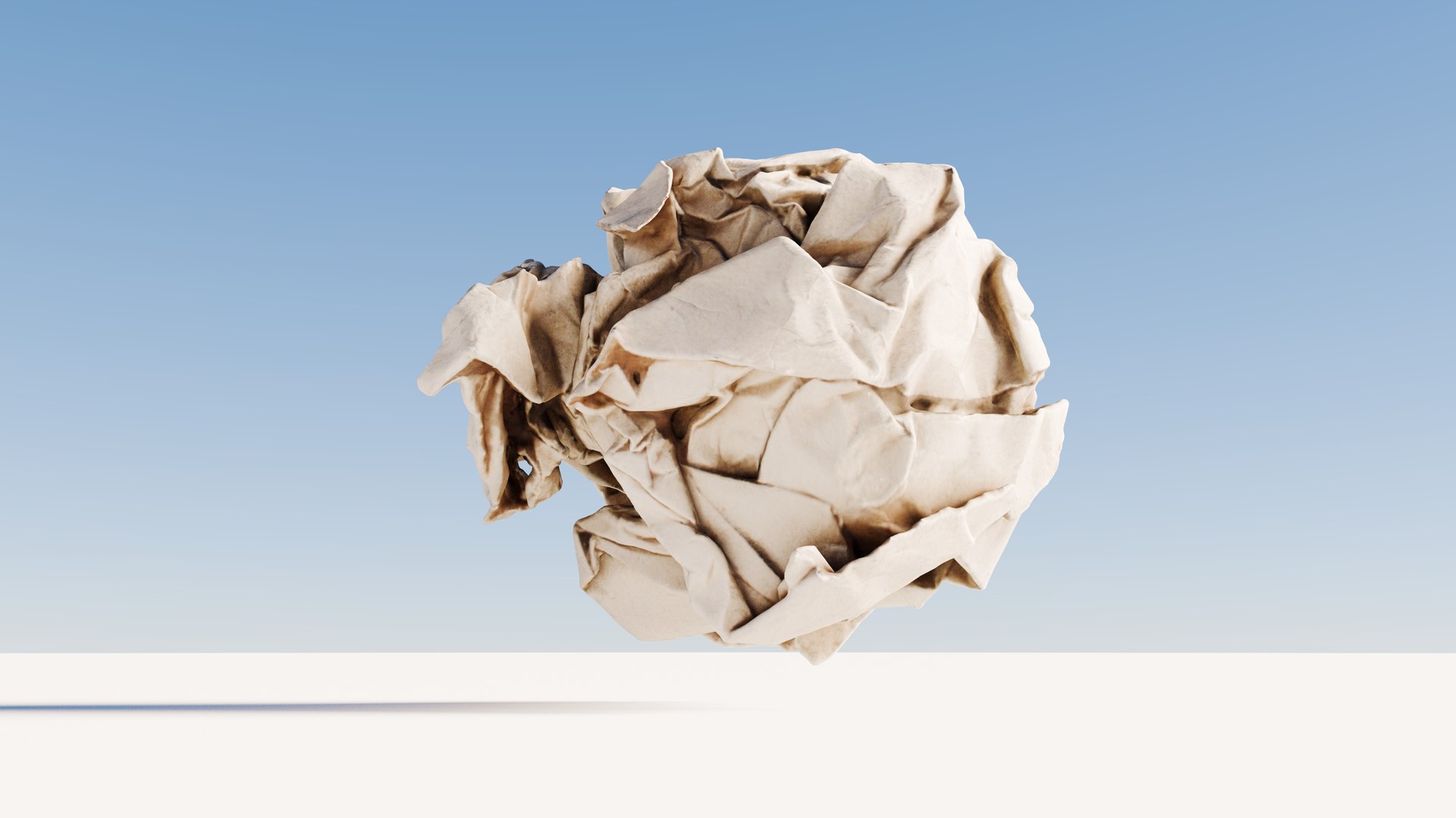 3D Scanned Crumpled Paper Model - TurboSquid 2257618