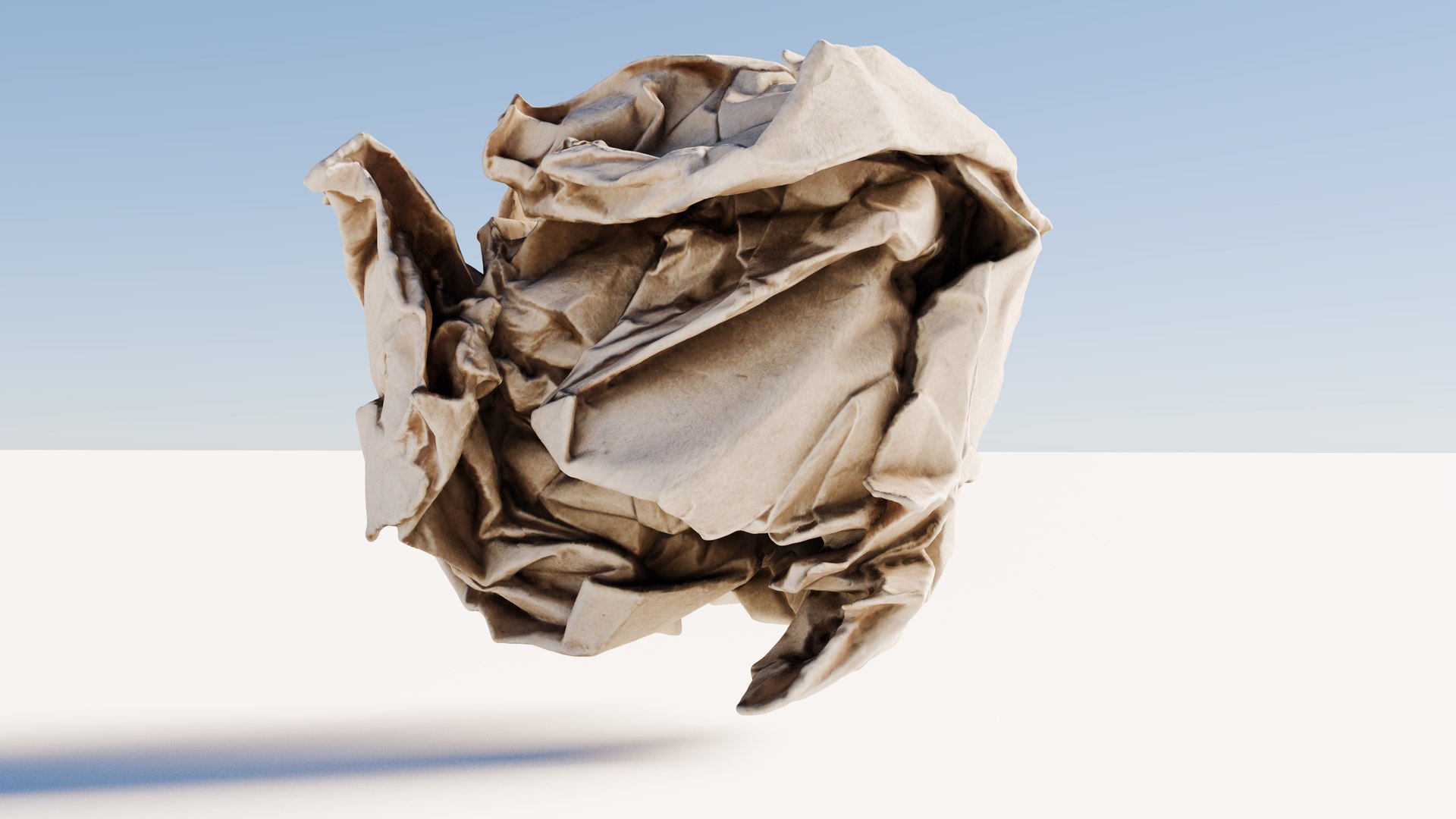 3D Scanned Crumpled Paper Model - TurboSquid 2257618