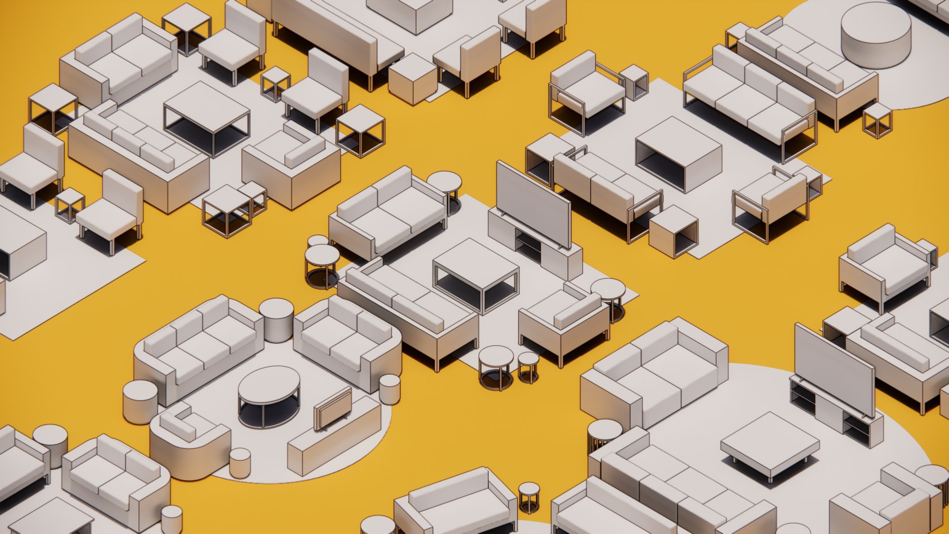 3D Parametric Revit Lounge Family Collection - TurboSquid 1956188