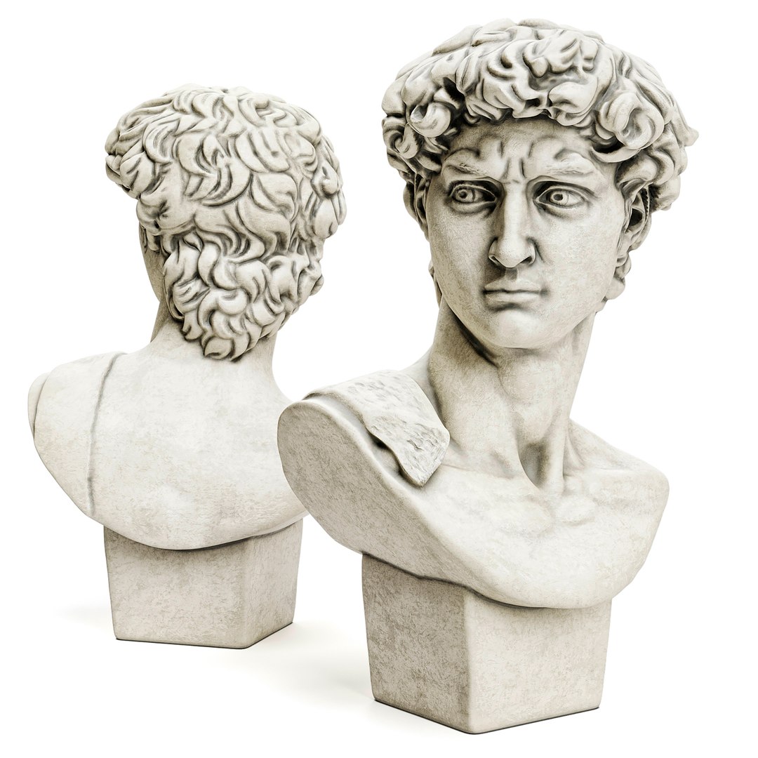 3D Model Bust Of David Sculpture Michelangelo - TurboSquid 1782680