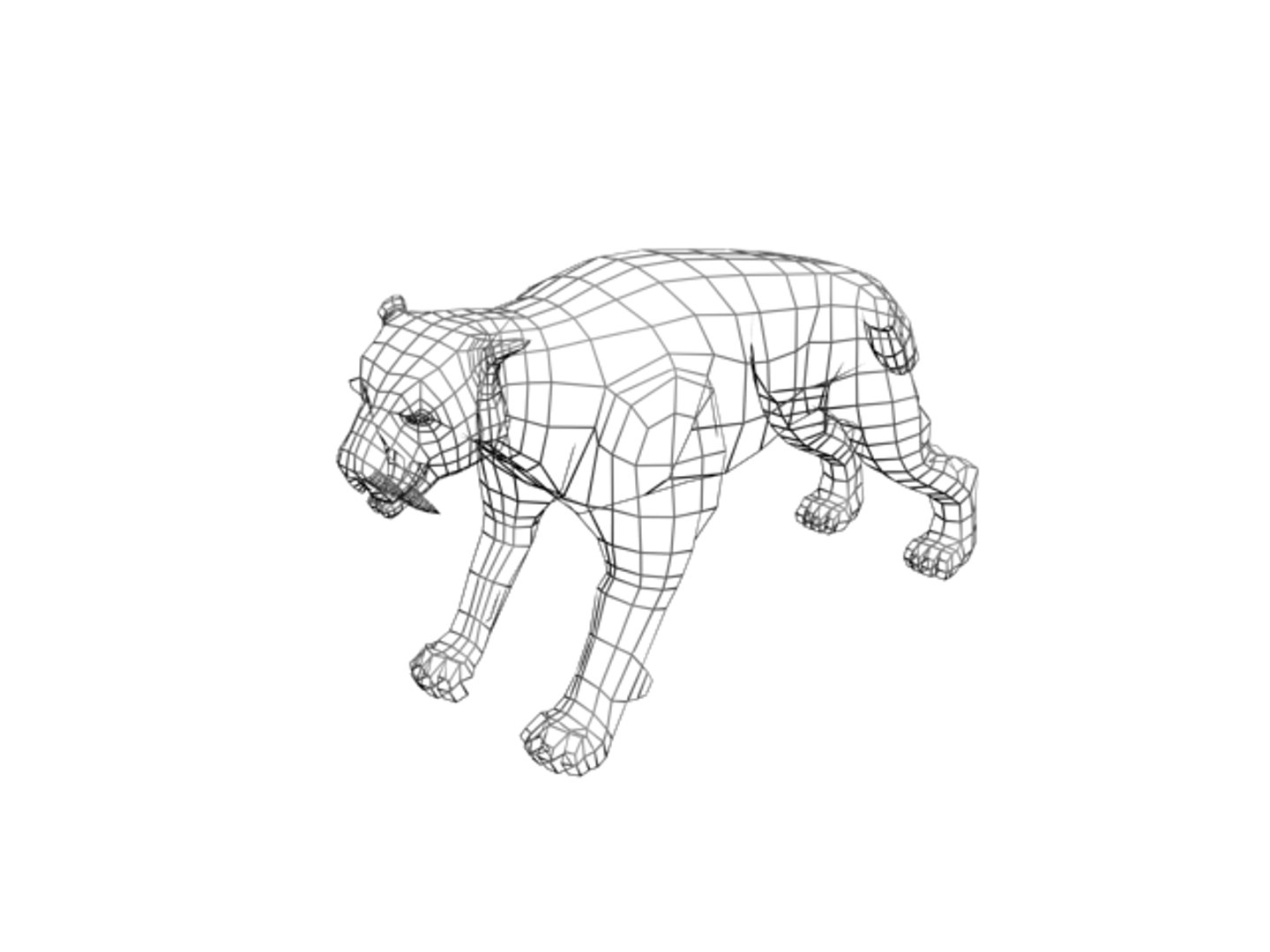 3d Model Cat Sabertooth