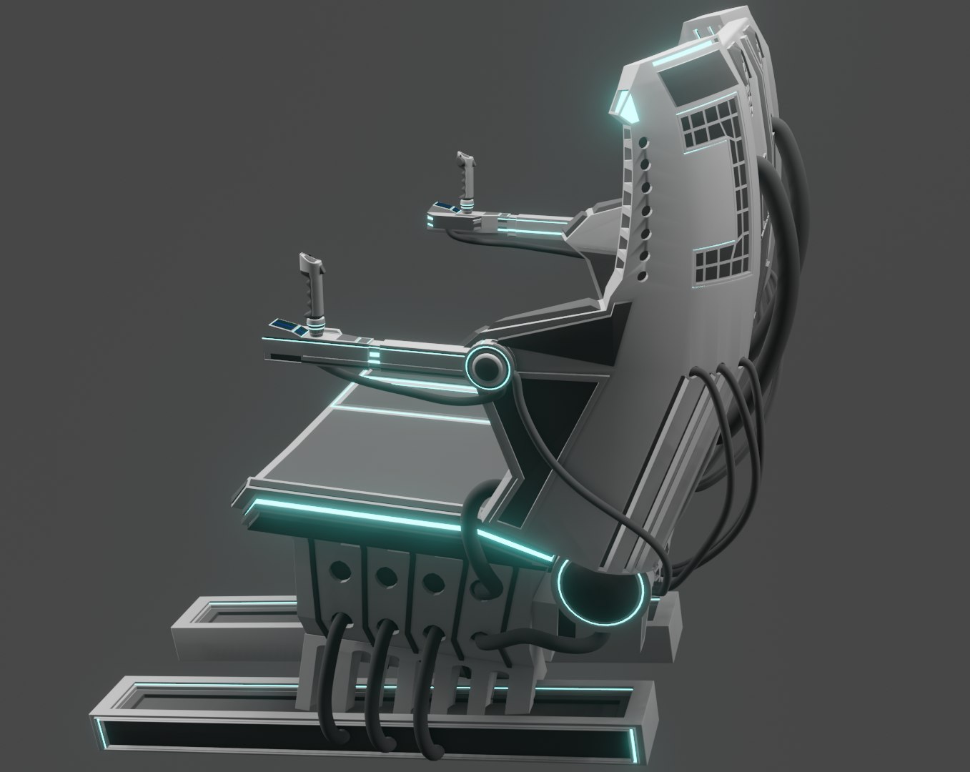 3D Sci Fi Chair 1 Model - TurboSquid 2132373