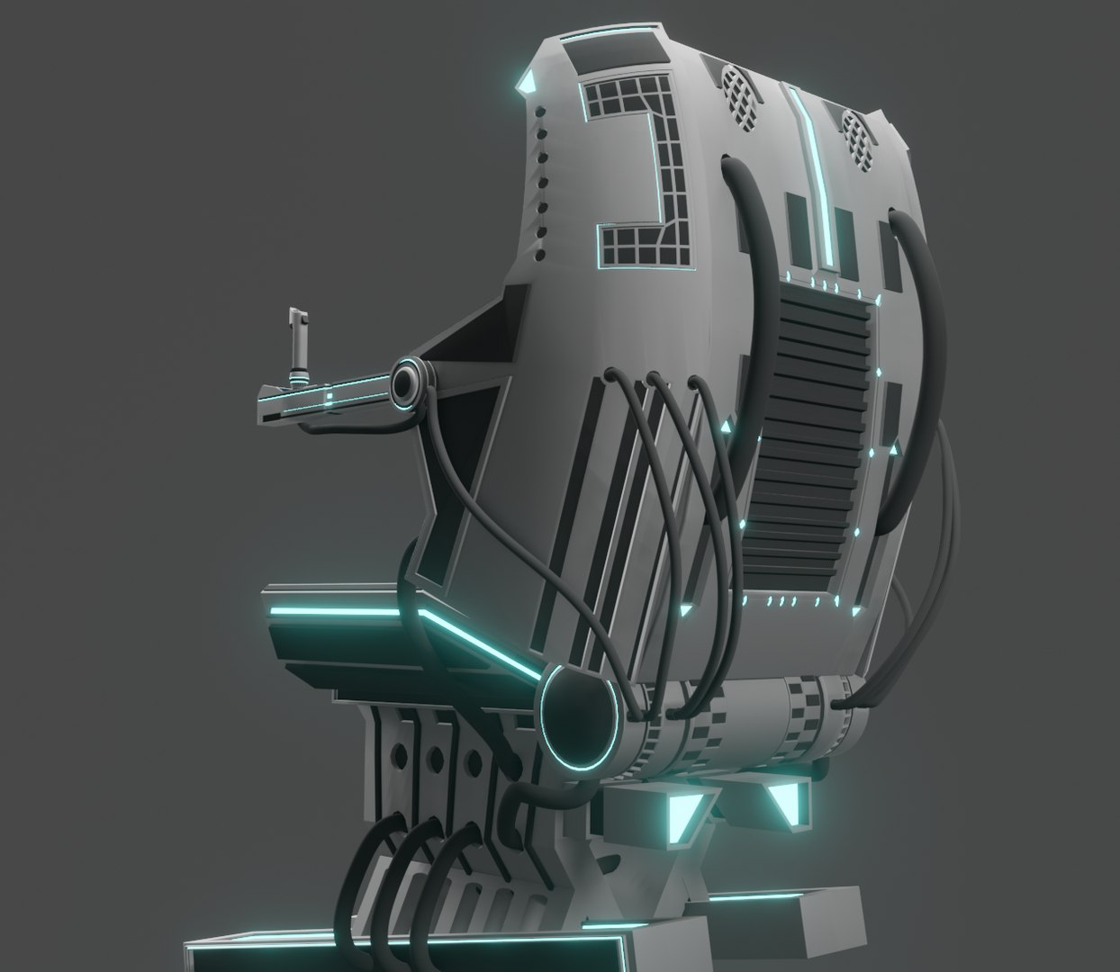 3D Sci Fi Chair 1 Model - TurboSquid 2132373
