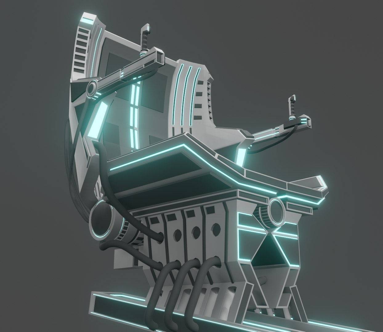 3D Sci Fi Chair 1 Model - TurboSquid 2132373
