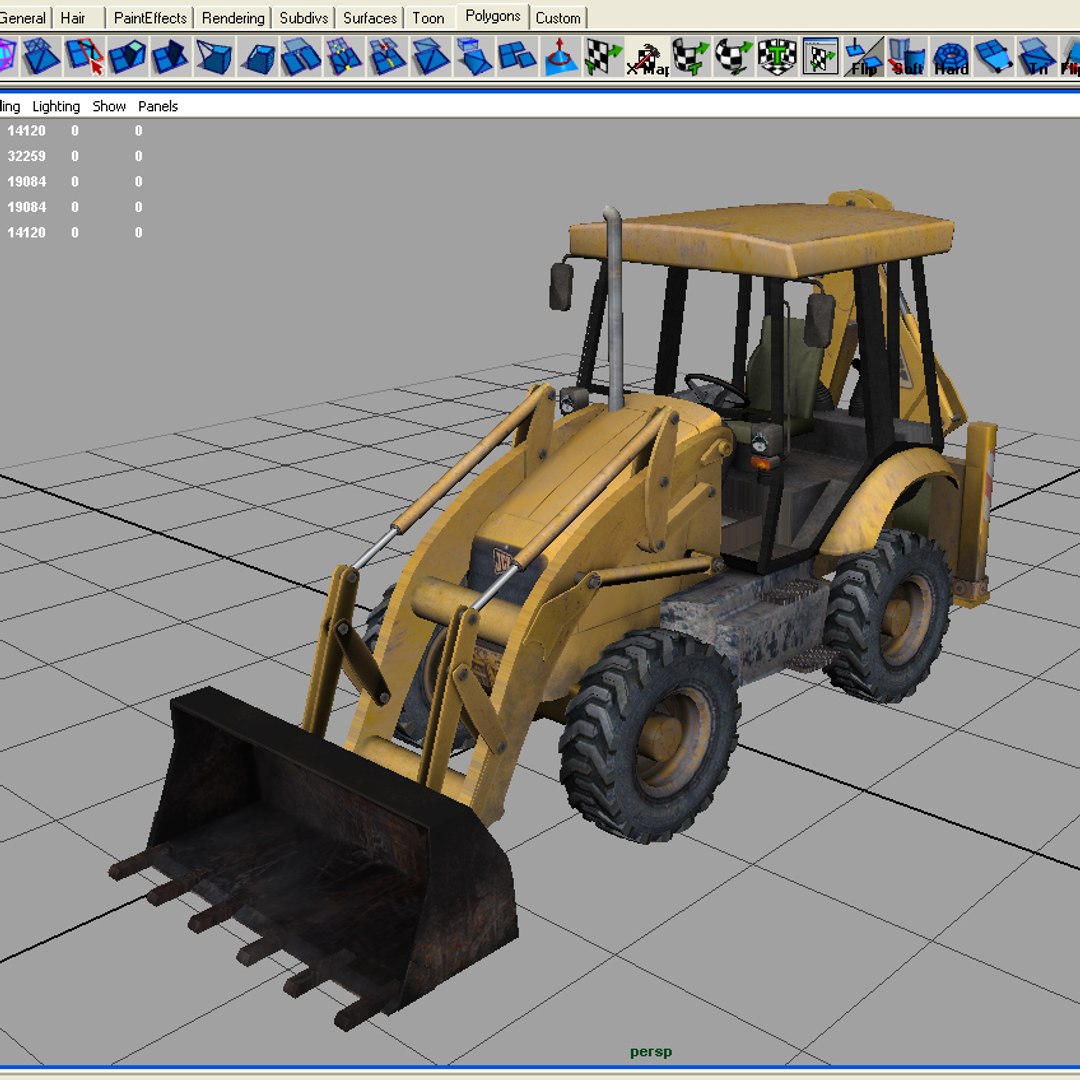 3d 2cx Digger Driver Model