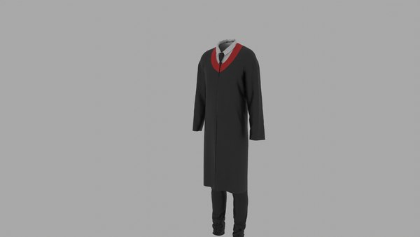 Graduation Gown 3D model - TurboSquid 1973163