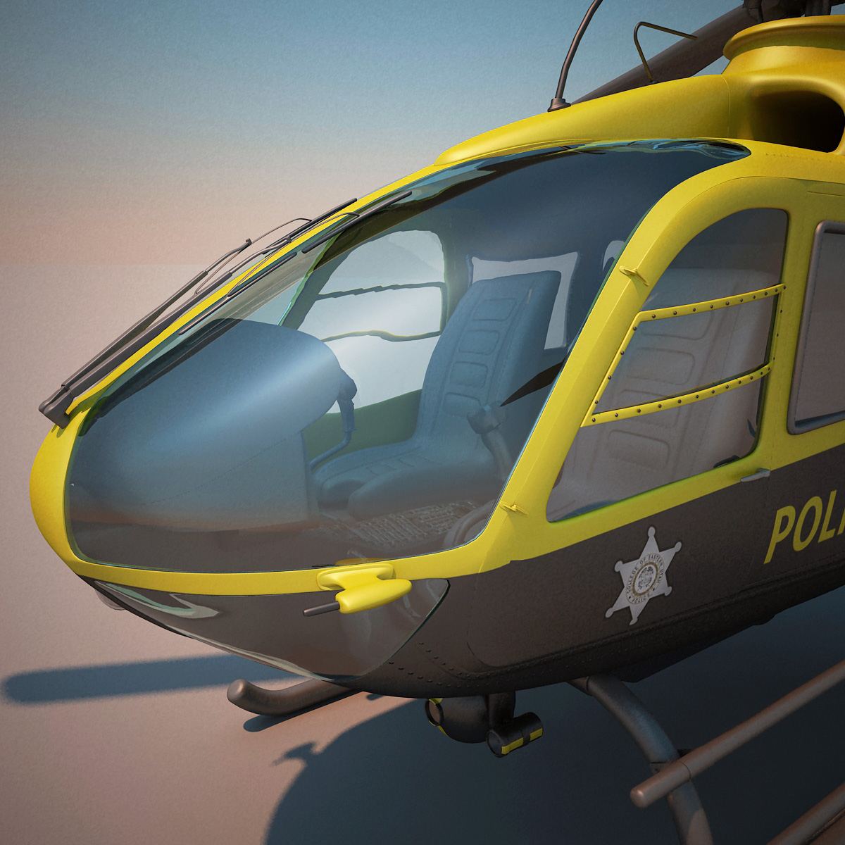 police helicopters 3d max