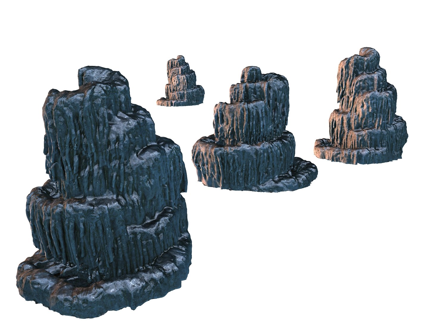 cave stalagmites rt 3d model