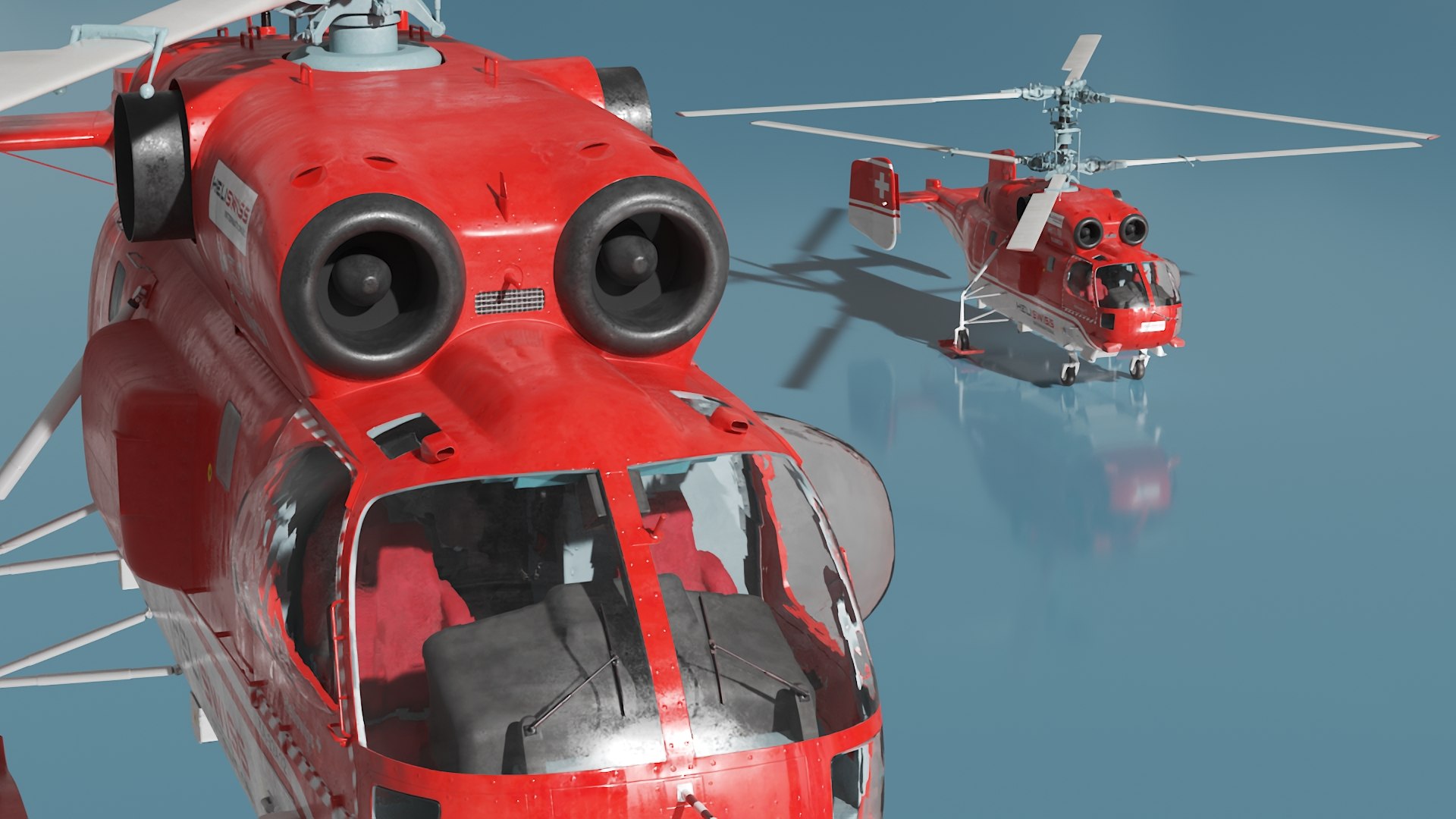 Kamov KA 32 Firefighting Helicopter Simplified Interior 3D Model ...