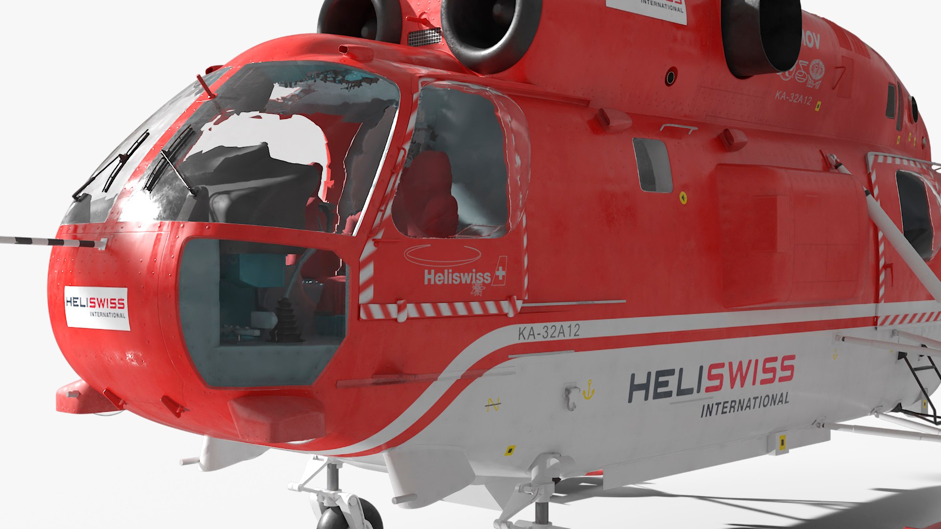 Kamov KA 32 Firefighting Helicopter Simplified Interior 3D Model ...