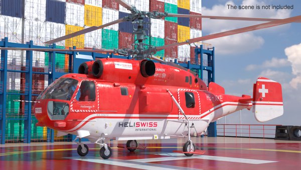 modelo 3d Interior simplificado del helicóptero contra incendios Kamov ...