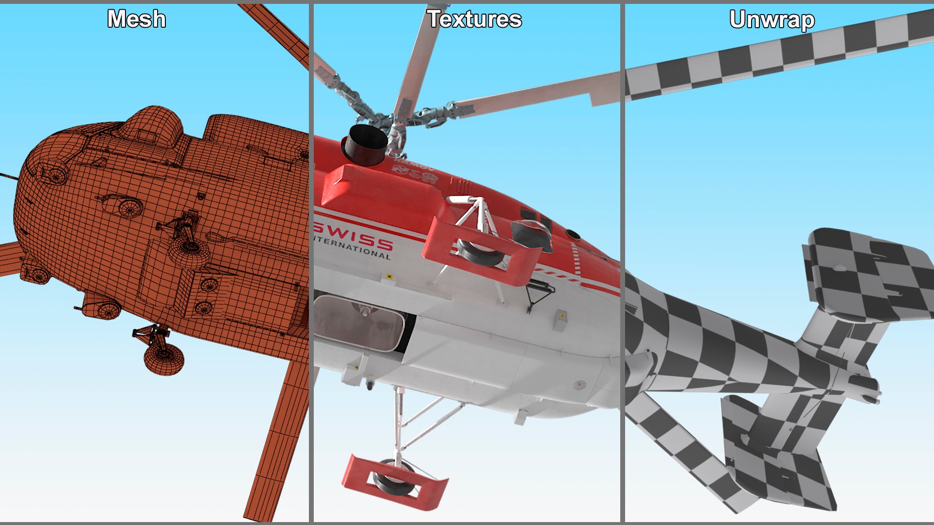 Kamov KA 32 Firefighting Helicopter Simplified Interior 3D Model ...