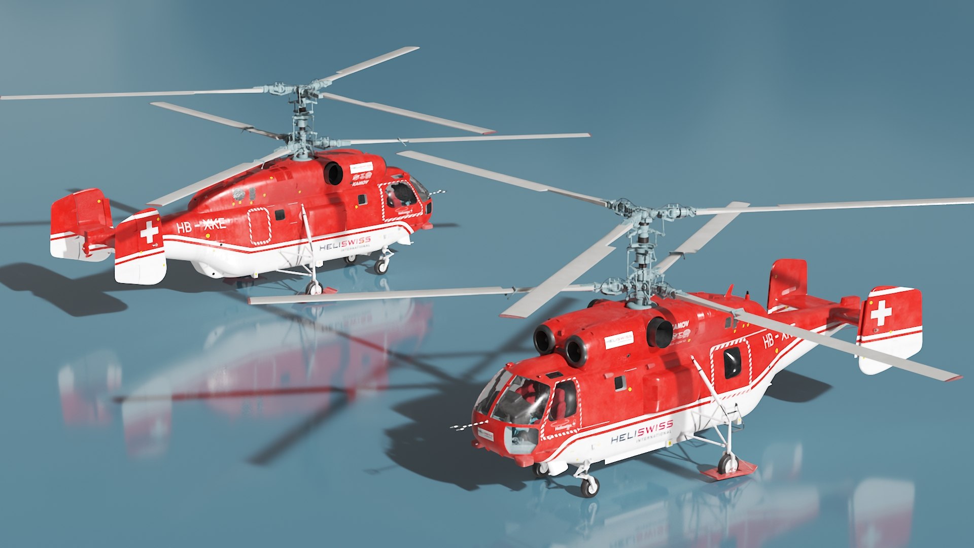 Kamov KA 32 Firefighting Helicopter Simplified Interior 3D Model ...