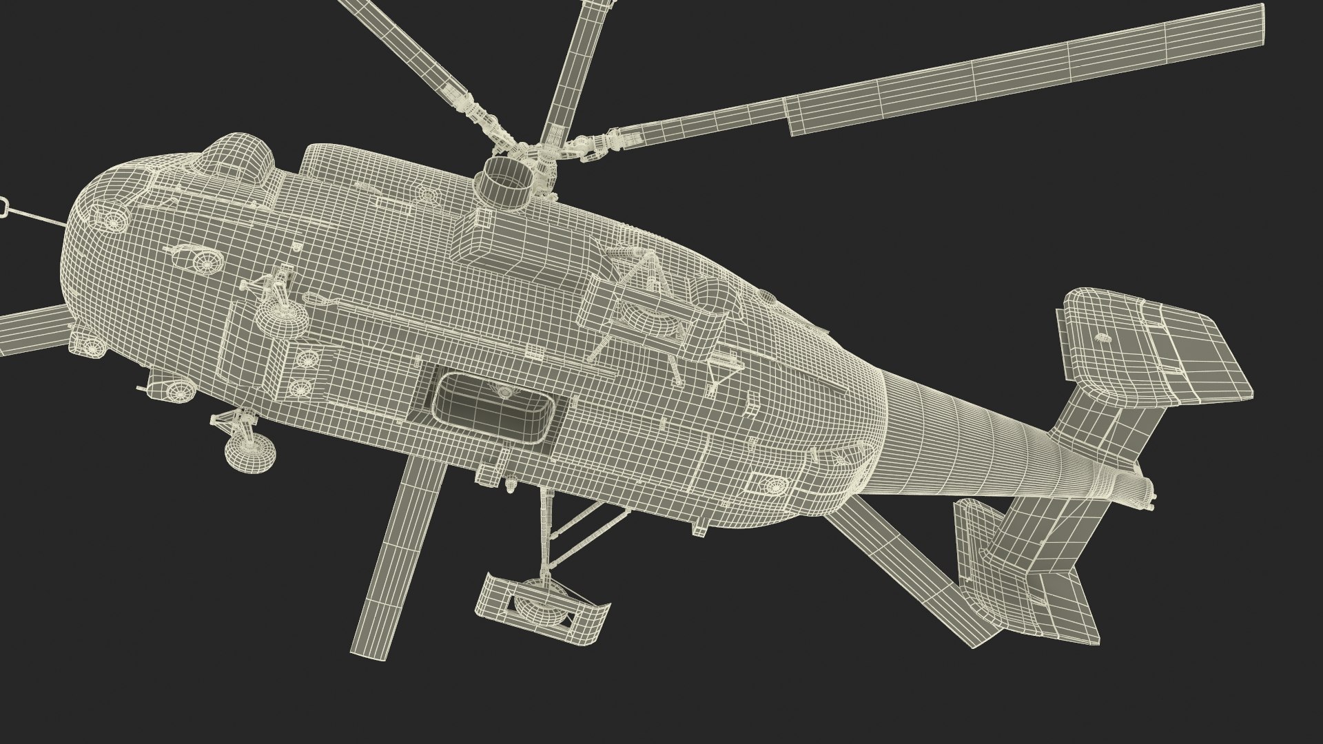 Kamov KA 32 Firefighting Helicopter Simplified Interior 3D Model ...