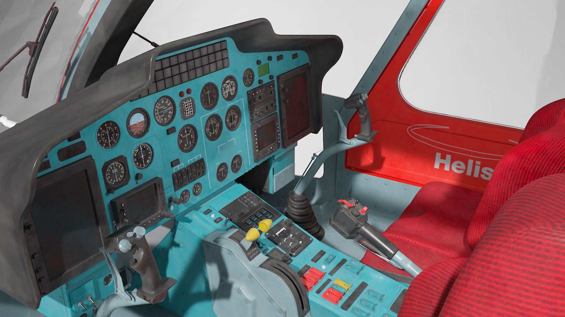Kamov KA 32 Firefighting Helicopter Simplified Interior 3D Model ...