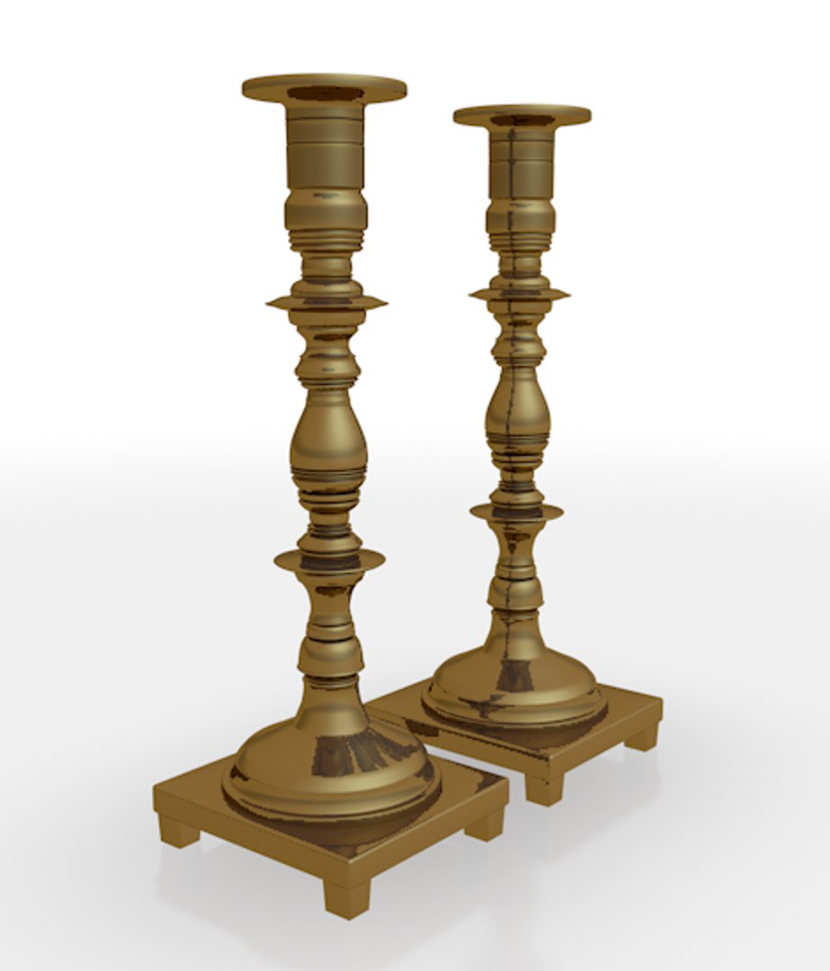 3d candle sticks model