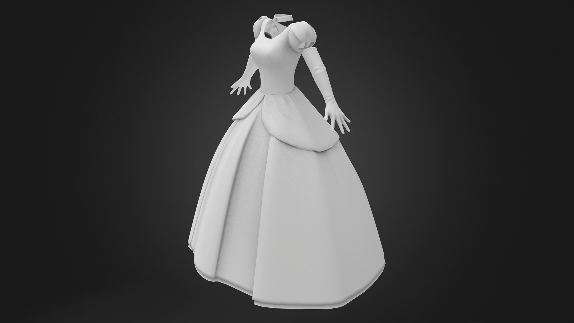 Fairy Tale Princess Costume Gown Dress 3D model - TurboSquid 1918483