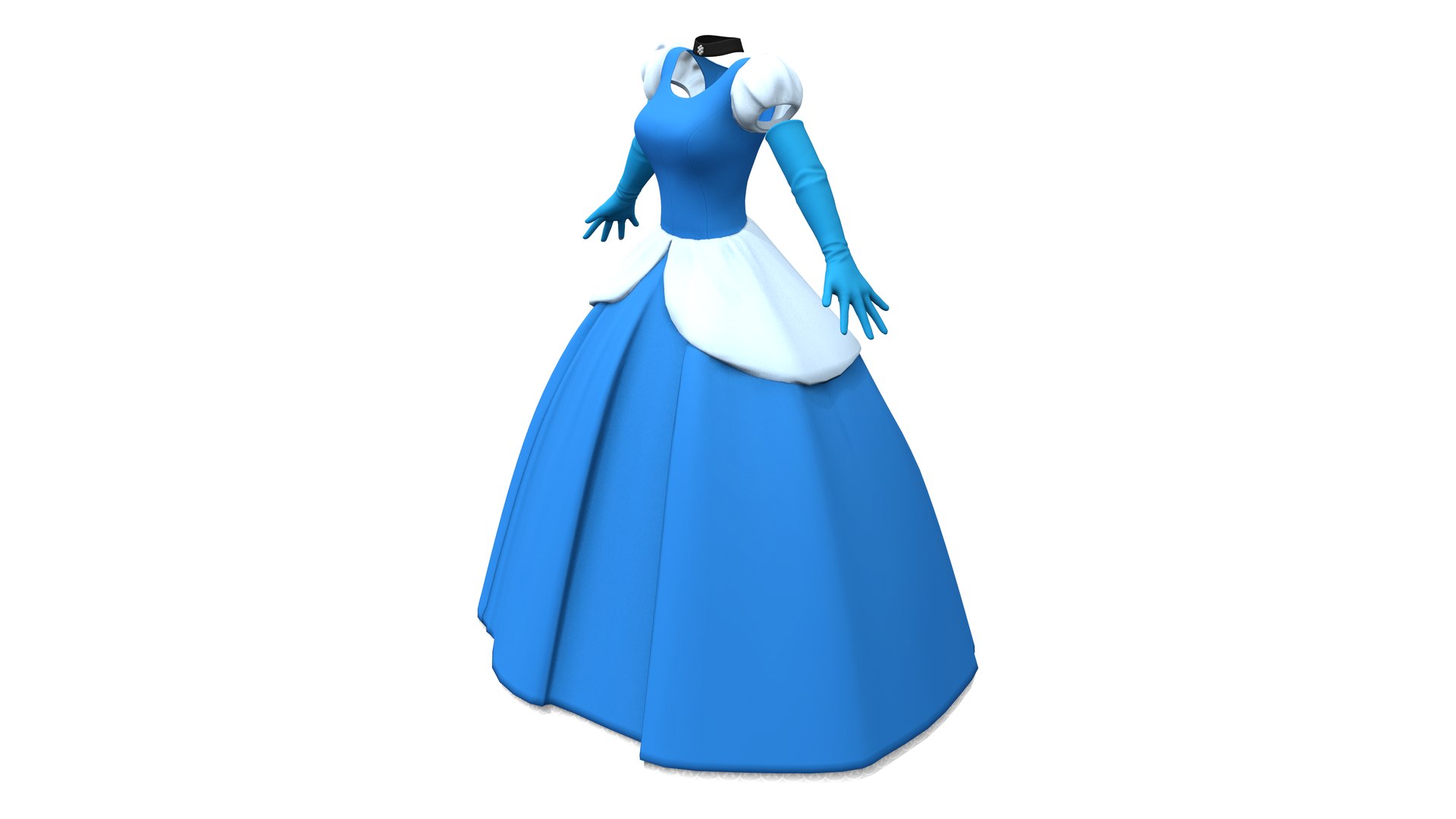 Fairy Tale Princess Costume Gown Dress 3D model - TurboSquid 1918483