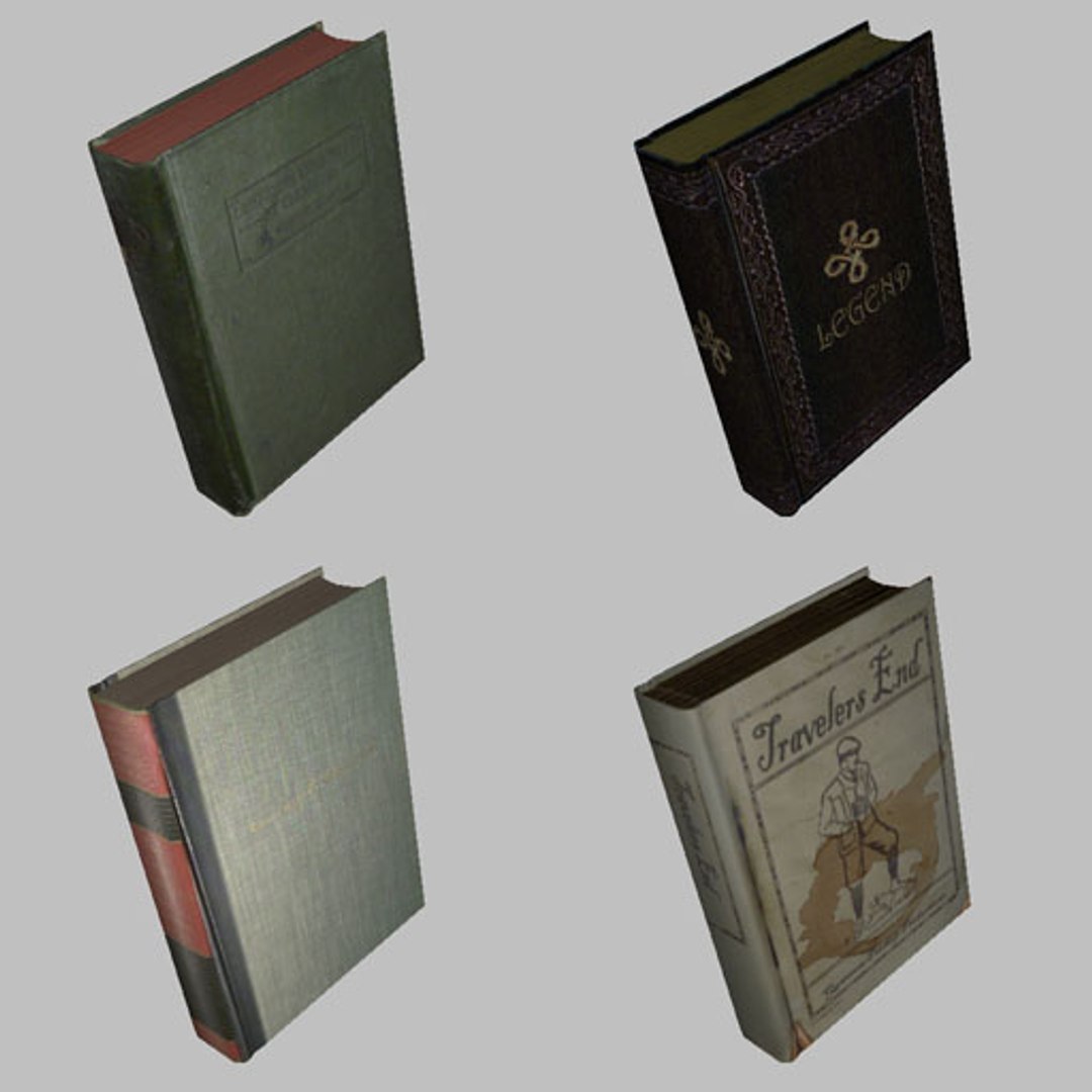 Books Open Closed 3d 3ds