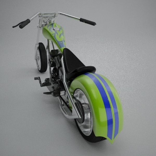 3d model custom chopper